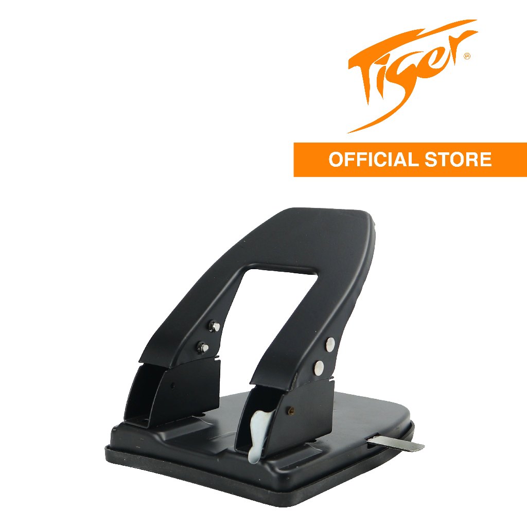 TIGER 2-Hole Metal Paper Puncher w/ Scale Bar Handle | 7mm Hole Size ...
