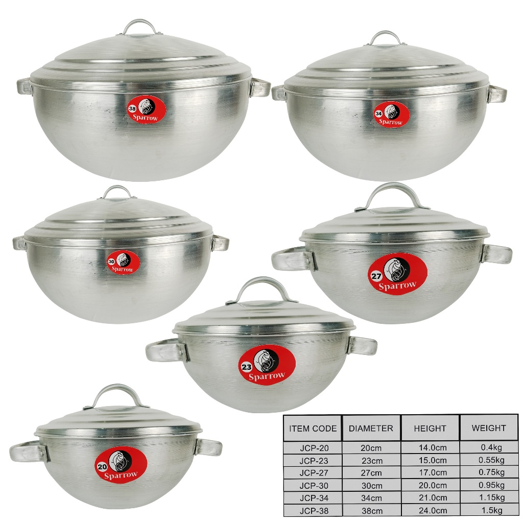 Sparrow by Winland Jumbo "Pinukpok" Cookware Casserole Pot (20cm, 23cm ...