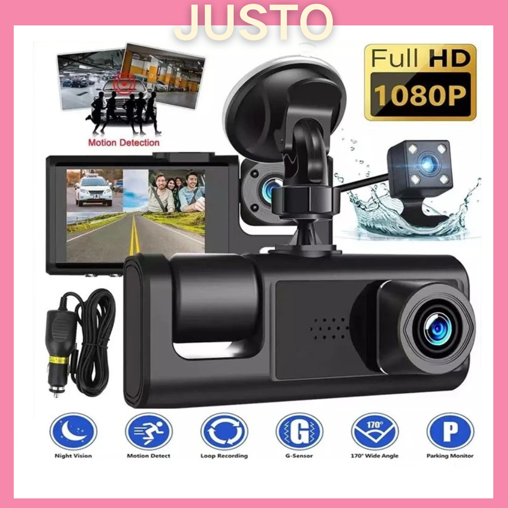 Dash Cam For Car Front And Back 360 Dashcam Full Night VisionCar Three ...