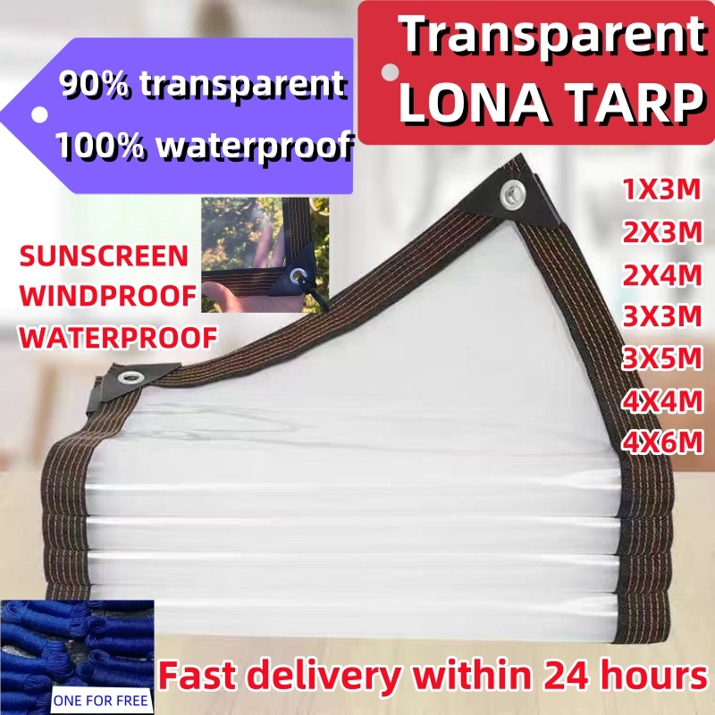 Transparent Trapal Waterproof Oilcloth 6X6M Tarp Thick Outdoor Plastic ...