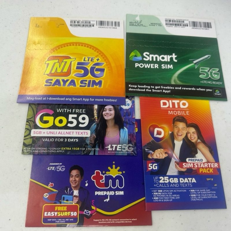 GLOBE TM TNT DITO Smart SIM | Shopee Philippines