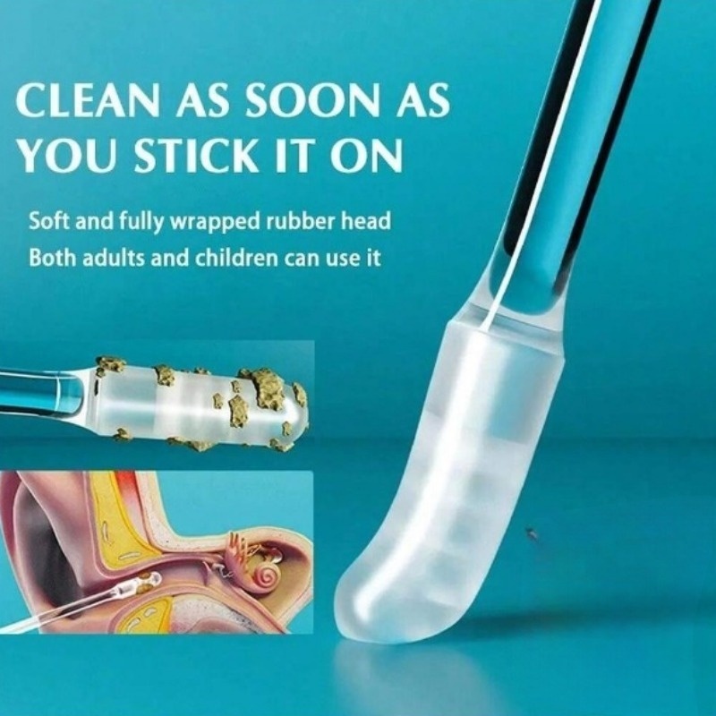 Disposable Sticky Ear Swabs Pick Silicone Ear Cleaner Ear Pick Ear Wax ...