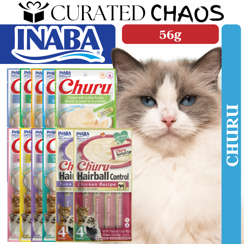 Inaba Churu Cat Treats 56g – Tuna, Chicken, Scallop, Salmon | Creamy ...