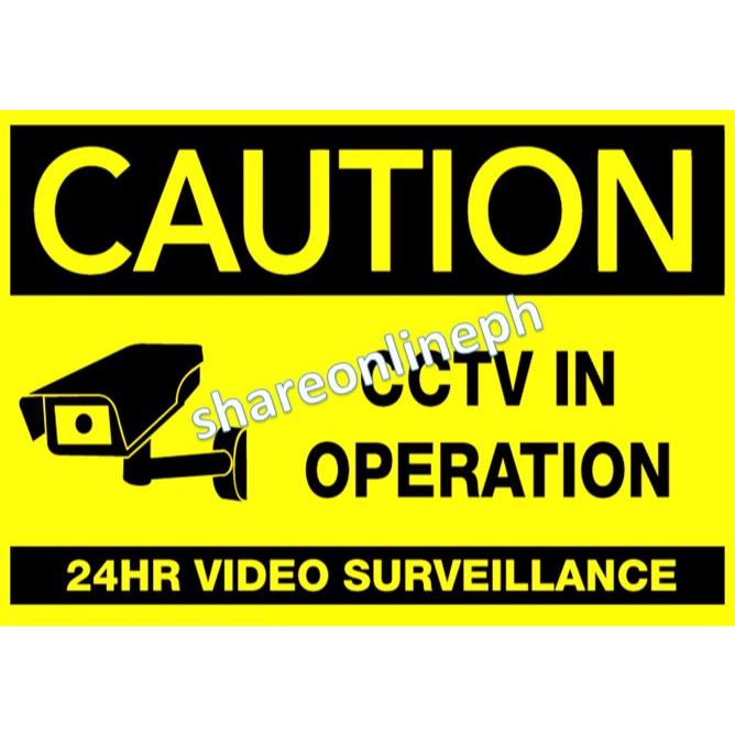 CCTV Signages Wall Design Safety Signage | Shopee Philippines