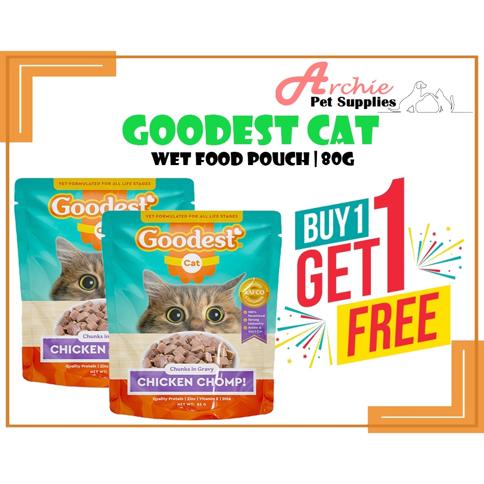 GOODEST CAT Wet Food in Pouch - CHICKEN CHOMP | 85g (BUY1 GET1 FREE ...