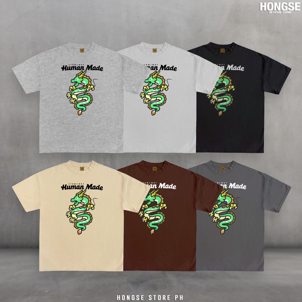 HUMAN MADE DRAGON HIGH STREET OVERSIZE PREMIUM SHIRT BOXY TSHIRT HYPEBEAST COUPLE T-SHIRT HONGSE ...