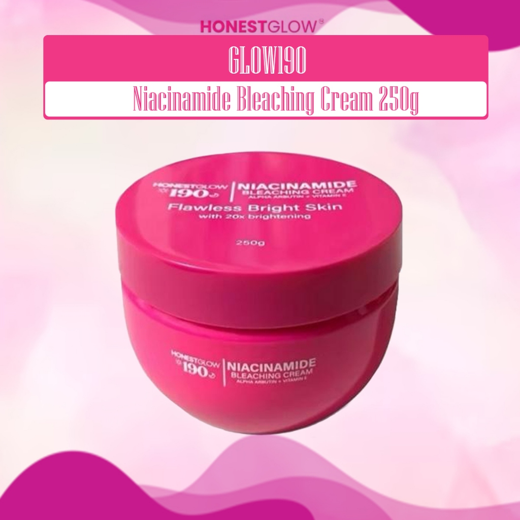 HonestGlow Glow 190 Niacinamide Bleaching Cream 250g Achieve flawless ...