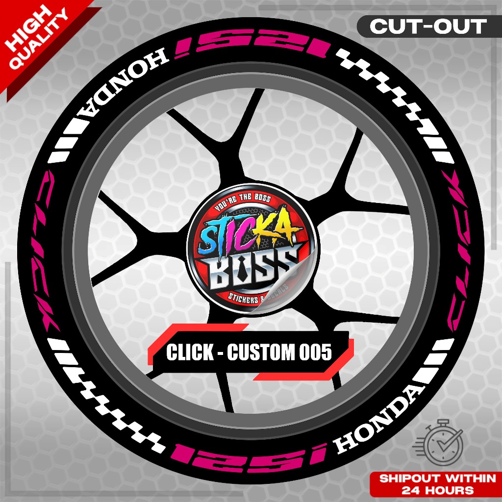 CLICK 125 / 150 / 160 MAG STICKER SET ( 2 MAGS ) - CUSTOM 005 | VINYL ...