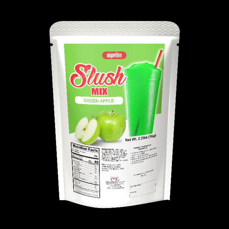 Miguelitos Green Apple Slush Mix 1 kilogram | Shopee Philippines