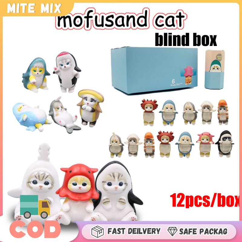 12pcs Mofusand blind box phone charm Mofusand Hippers Series Decorative ...