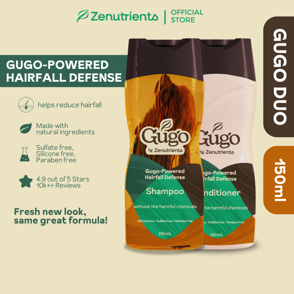 Gugo Duo by Zenutrients Anti Hairfall Shampoo and Conditioner (Hairfall ...