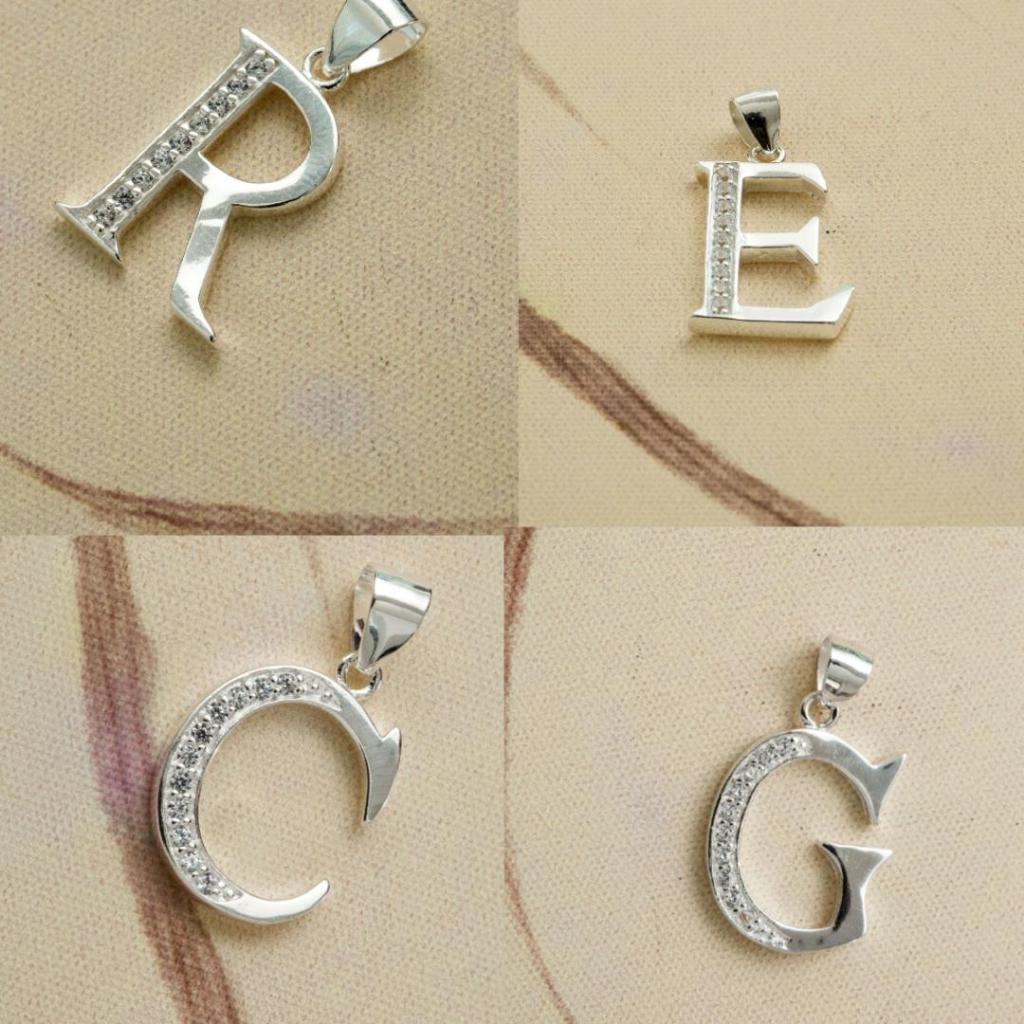 (starsilver online shop ) LETTER PENDANT Silver Genuine 92.5% Italy ...
