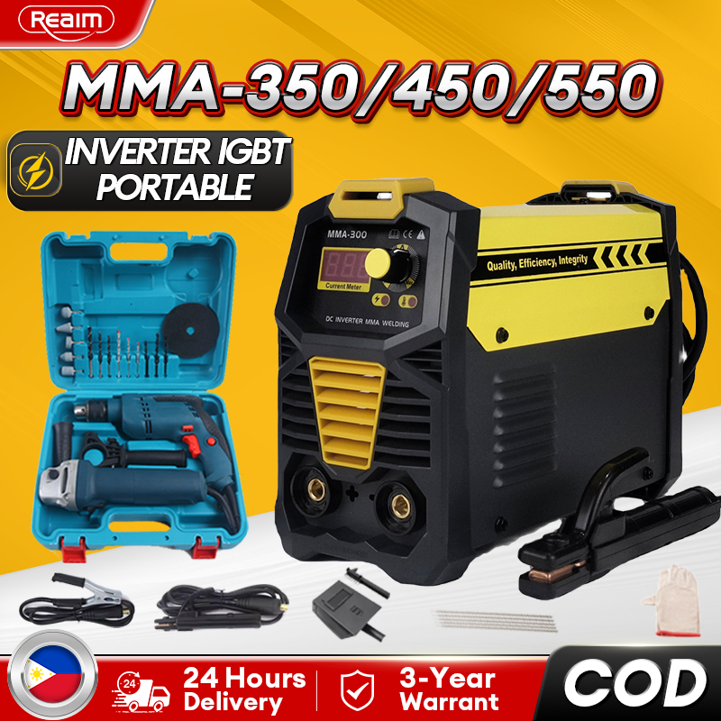 REAIM MMA Welding Machine Grinder And Drill Set Portable IGBT/SIC ...