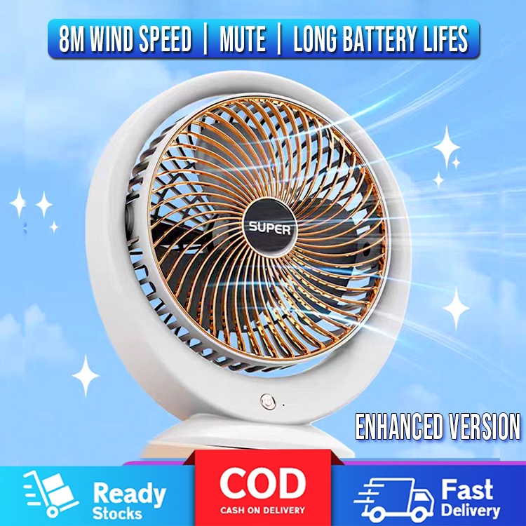 outdoor mini portable electric fan rechargeable USB small desk fan ...
