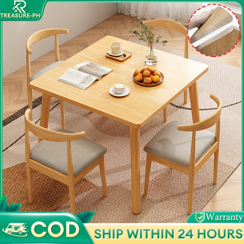 Solid Wood Table Square/Round Table 40/60/70/80CM Nordic Wooden Dining ...