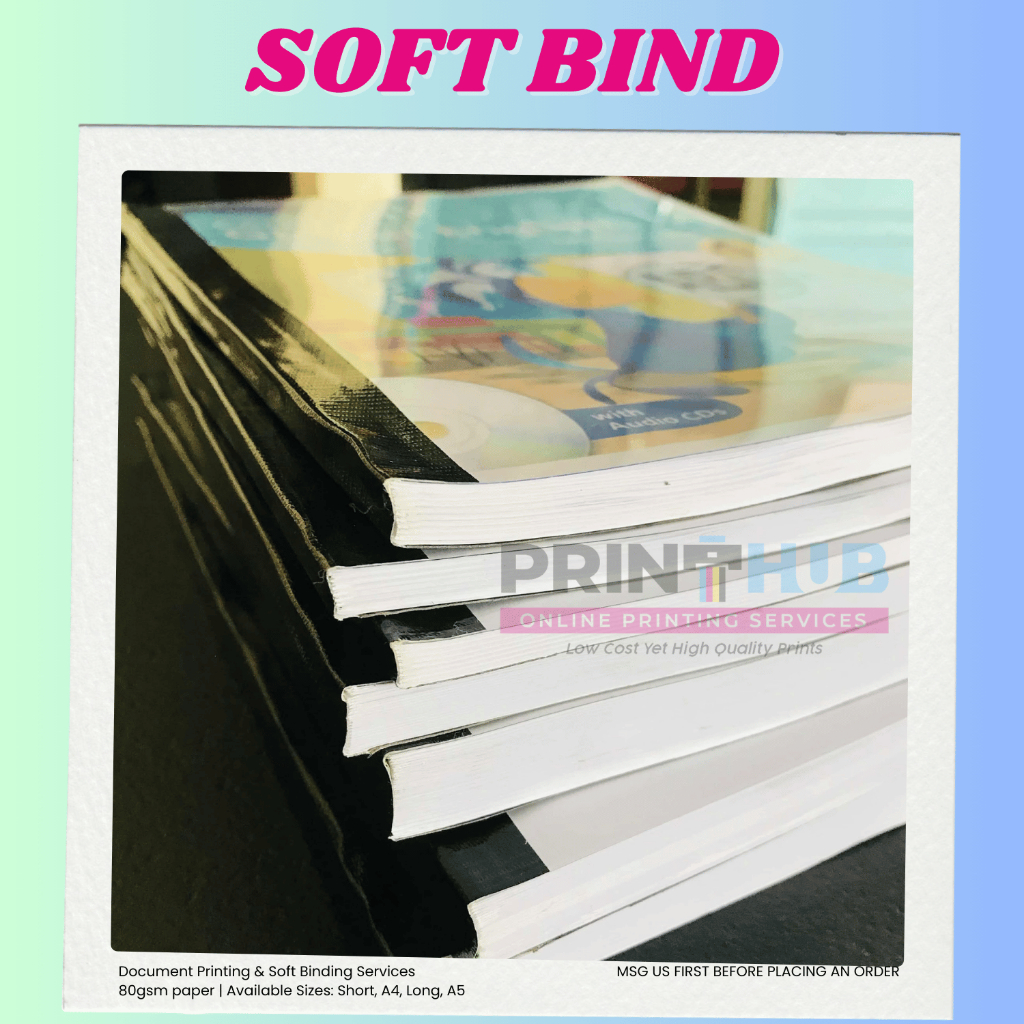 Soft Bind | Book Binding Services Only | Print Not Yet Included | Shopee Philippines