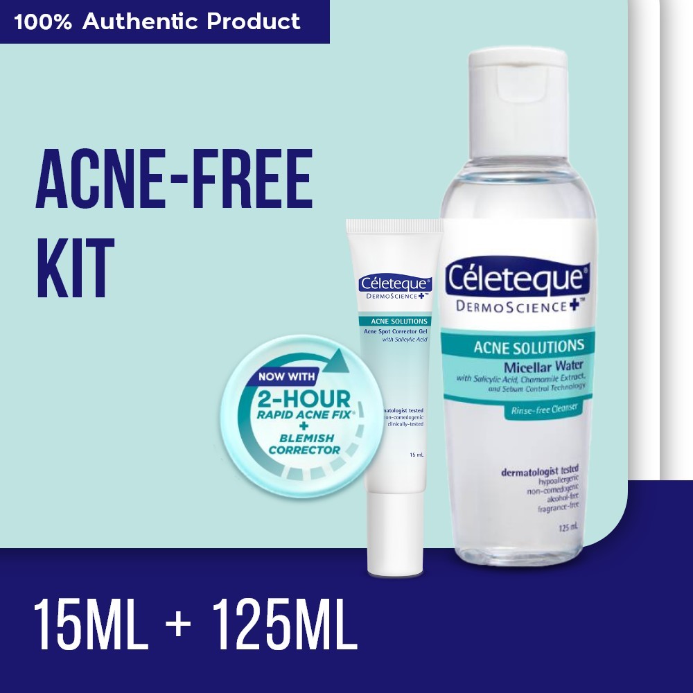 Celeteque Acne-Free Kit (Acne Solutions Micellar Water 125ml + Spot ...