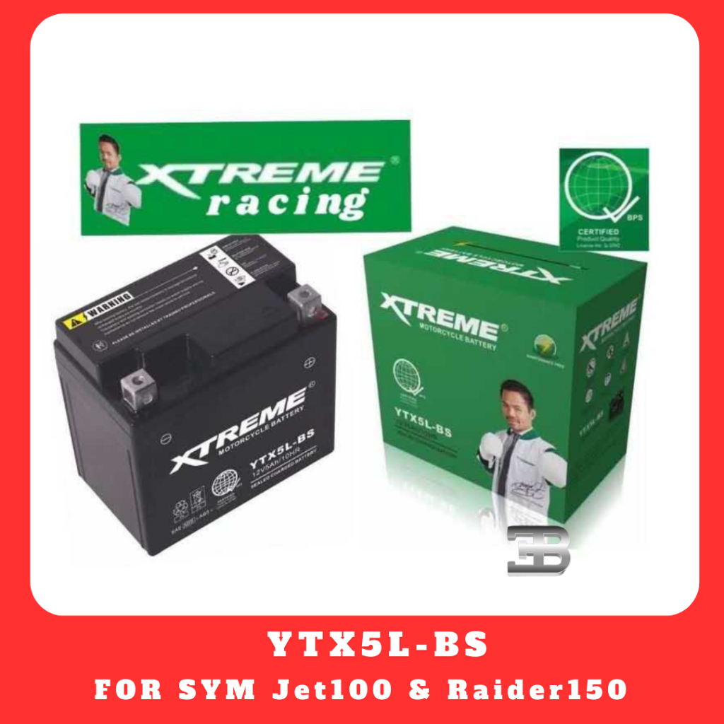 XTREME & KING SFON MOTORCYCLE BATTERY YTX5L-BS For SYM JET 100 ...