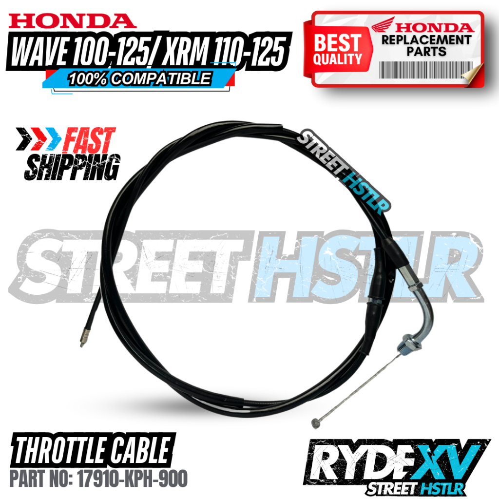 THROTTLE CABLE Honda XRM 110 -125 / Wave 100-125 (17910-KPH-900 ...