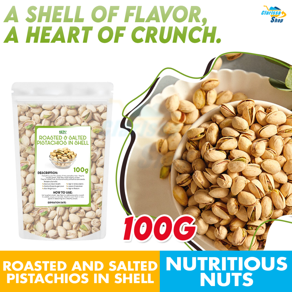 Roasted and Salted Pistachios in Shell 100g | Shopee Philippines