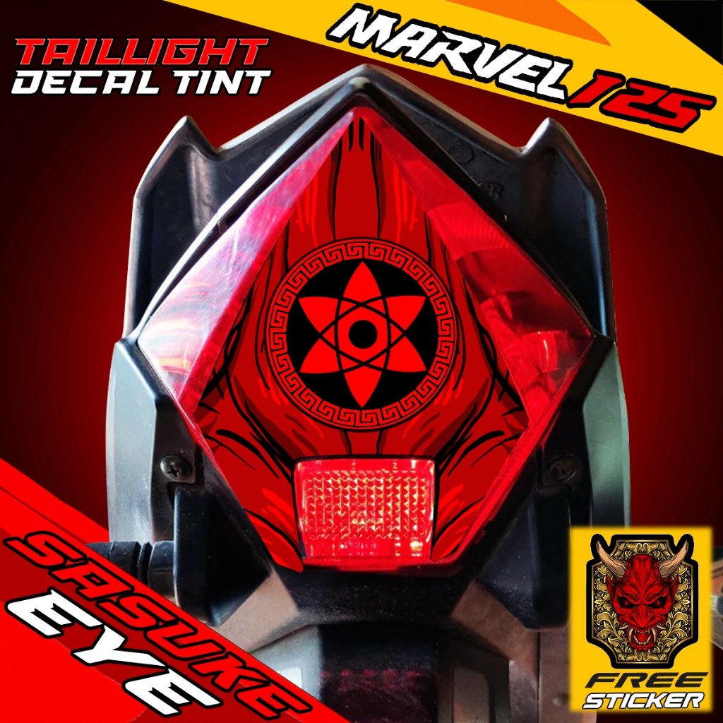 EURO MARVEL 125 SHARINGAN TAILLIGHT DECAL CLEAR STICKER TINT PROTECTOR ...