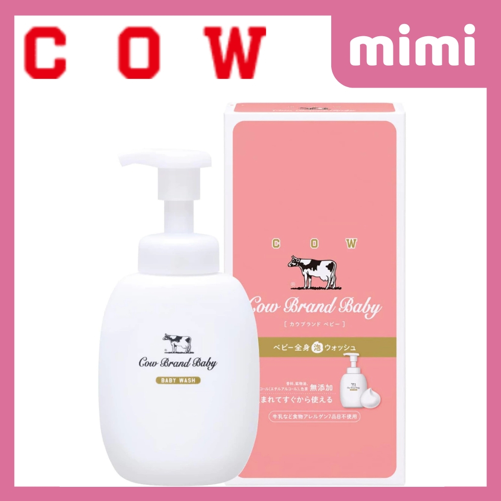 Cow Brand Additive-Free Baby Whole Body Foam Wash with Pump 400mL ...