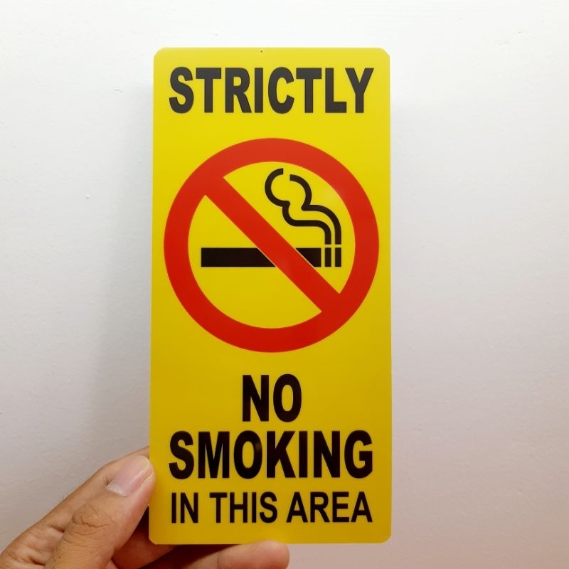 STRICTLY NO SMOKING IN THIS AREA SIGNAGE PVC TYPE WATERPROOF AND NON ...