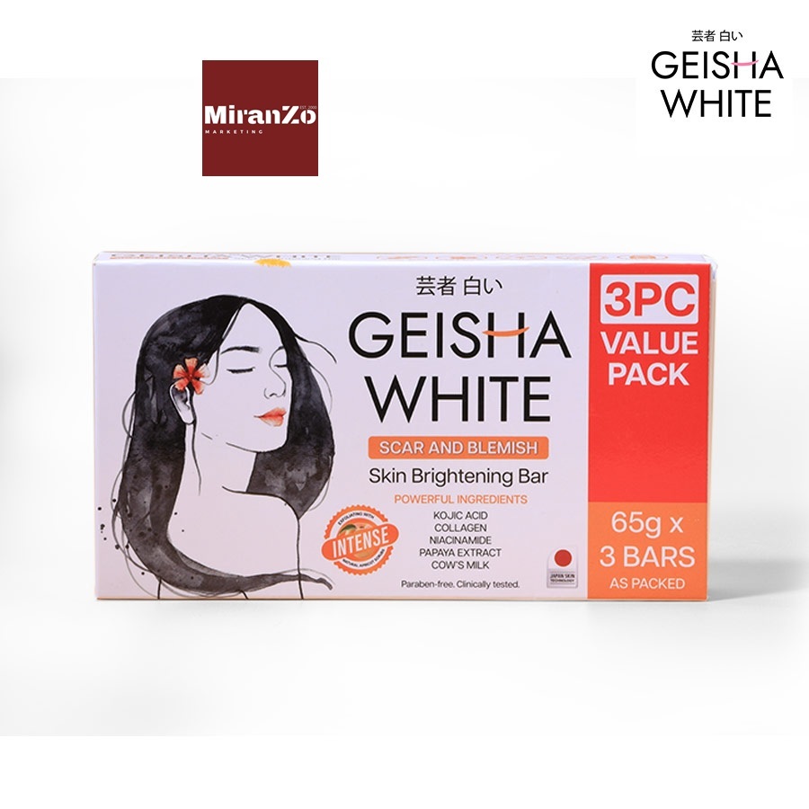 Geisha White 3-in-1 Intense Exfoliating Kojic Bar; Skin Brightening Bar ...