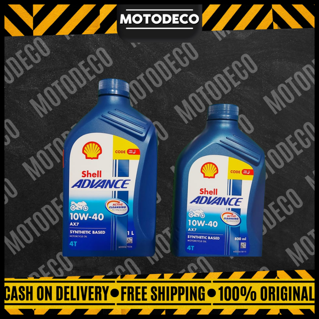 SHELL ADVANCE 10W40 ax7 Synthetic based | Shopee Philippines