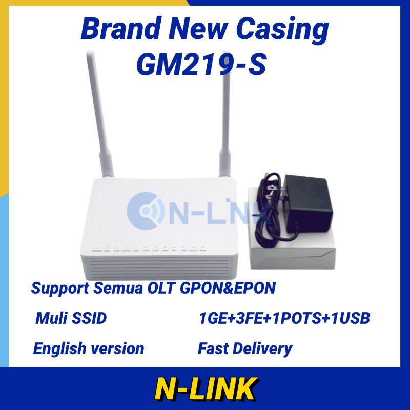 Brand new GM219-S XPON Modem Supports EPON And GPON All ONU English Version(Contains Adaptor ...