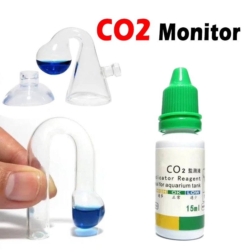 15ml Aquarium CO2 Indicator Solution Fish Tank Liquid Test Monitor Kit ...