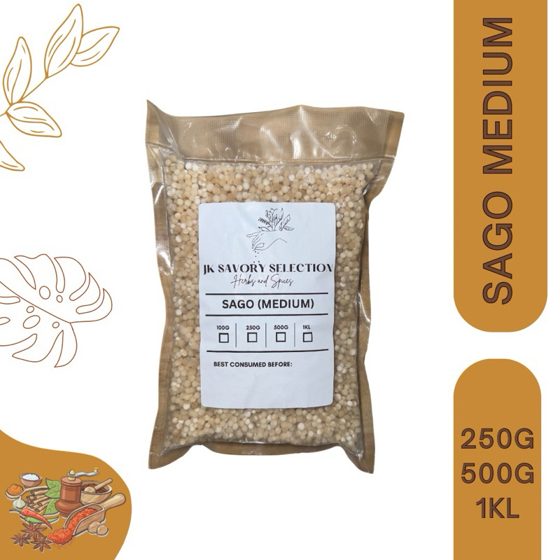 SAGO MEDIUM/TAPIOCA PEARL MEDIUM (1KG, 500 GRAMS, 250 GRAMS) | Shopee ...