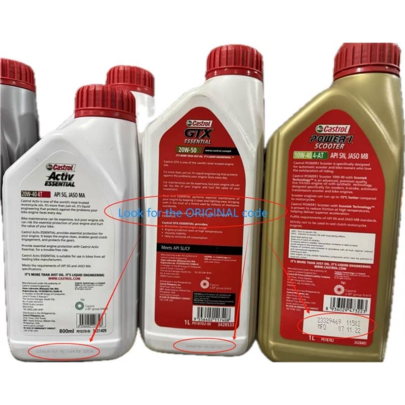 ORIGINAL Castrol Motorcycle Engine oil 800ml 1liter Wholesale Price ...
