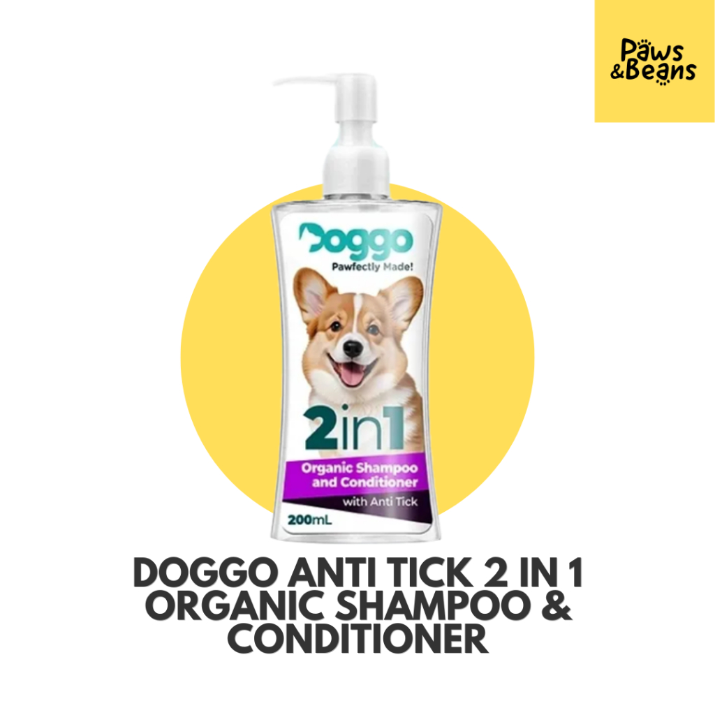 Doggo 2 in 1 Organic Shampoo and Conditioner w/ Anti Tick Formula in ...