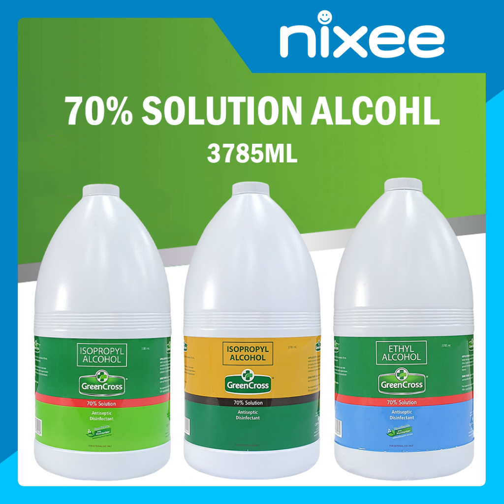 Nixee GreenCross ISOPROPUL ALCOHOL With Moist Ethyl Alcohol 70% Solution 3785ML | Shopee Philippines