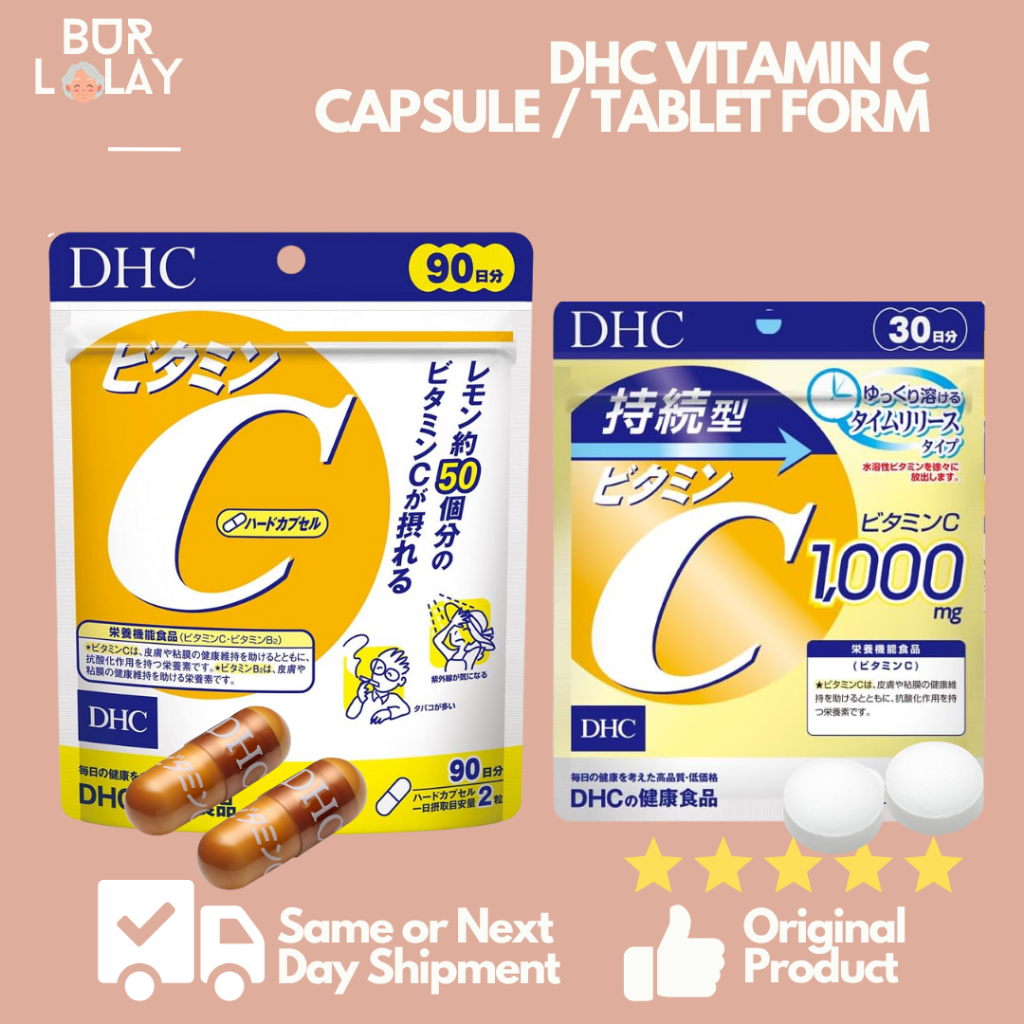 DHC Non-Acidic Vitamin C Tablets Capsules 60 30 20days Authentic from ...