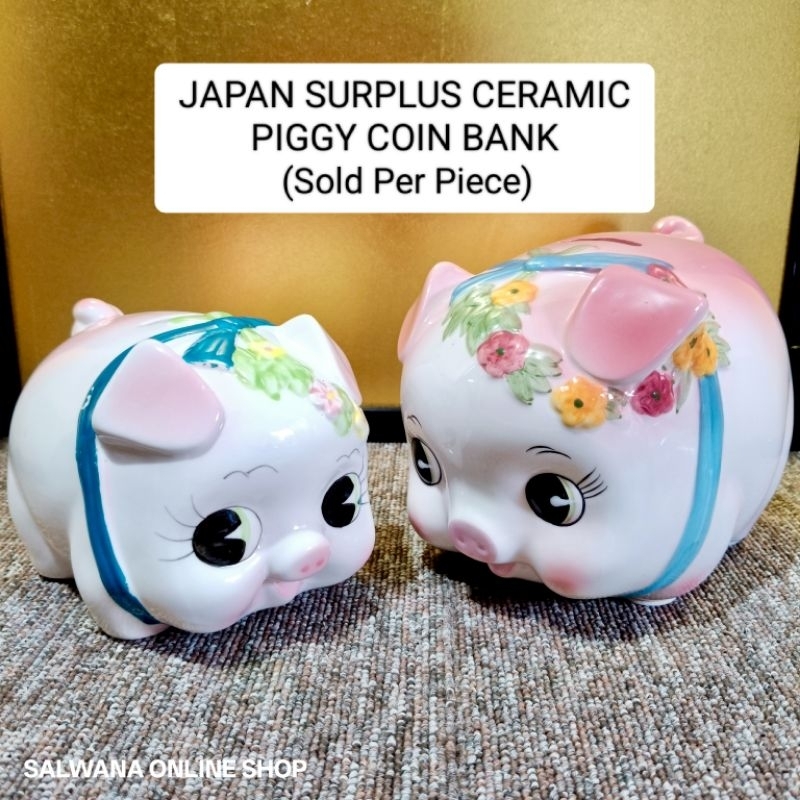 JAPAN SURPLUS CERAMIC PIGGY COIN BANK • SOLD PER PIECE | Shopee Philippines