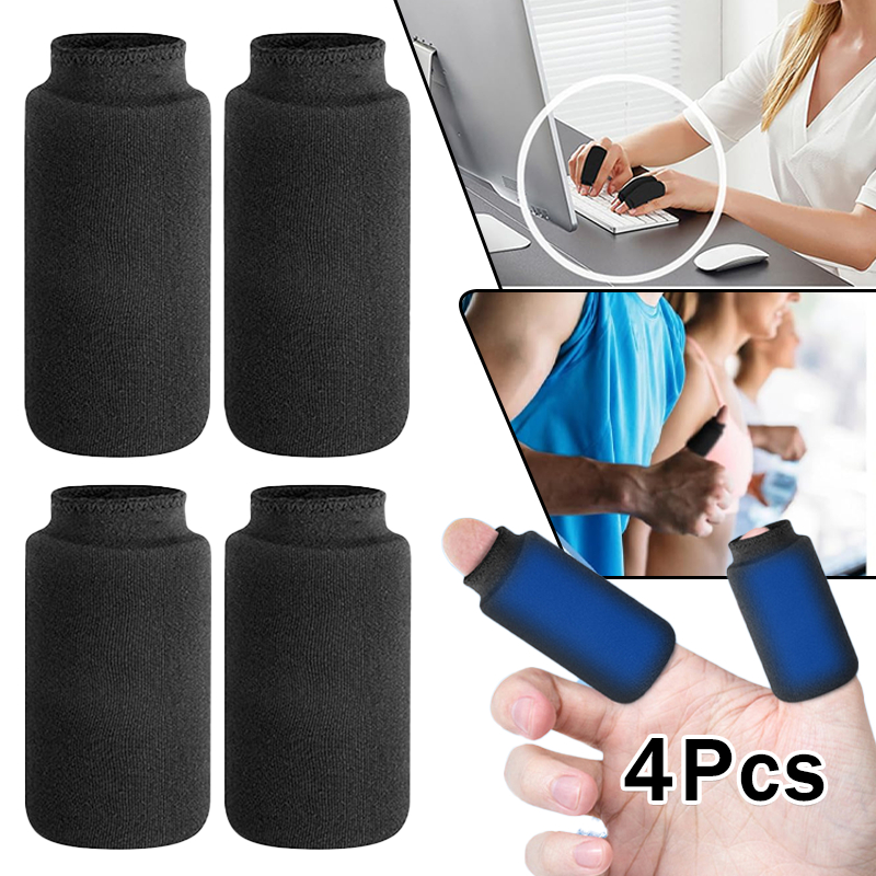 4Pcs Finger Ice Sleeves,Lasting Cold Compress Freeze Sleeve,Hot Cold ...