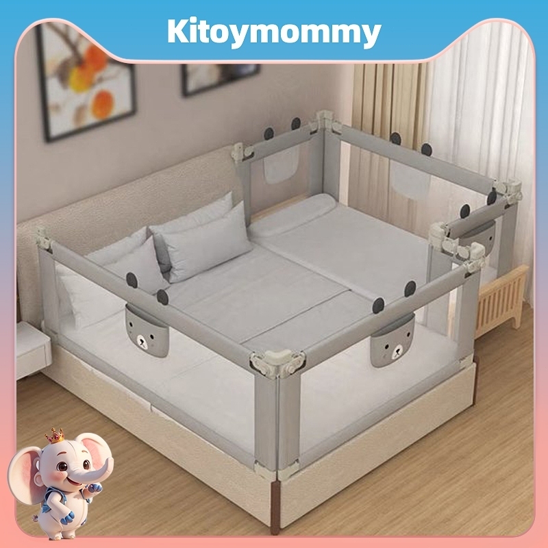 Baby Bed Fence Adjustable Slide Down Bed Fence Queen/king Size Safety ...
