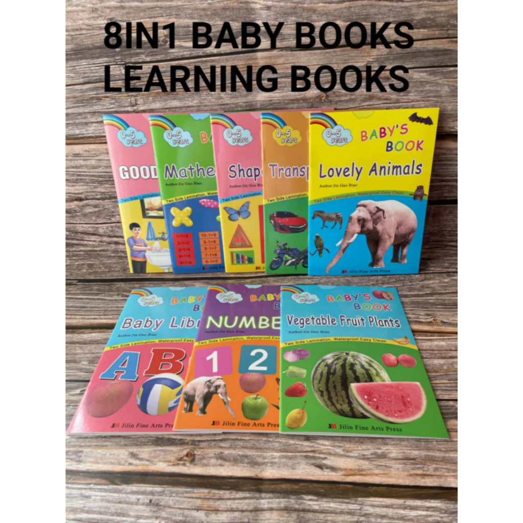 JLT Set of 8’s Baby Learning Books | Shopee Philippines