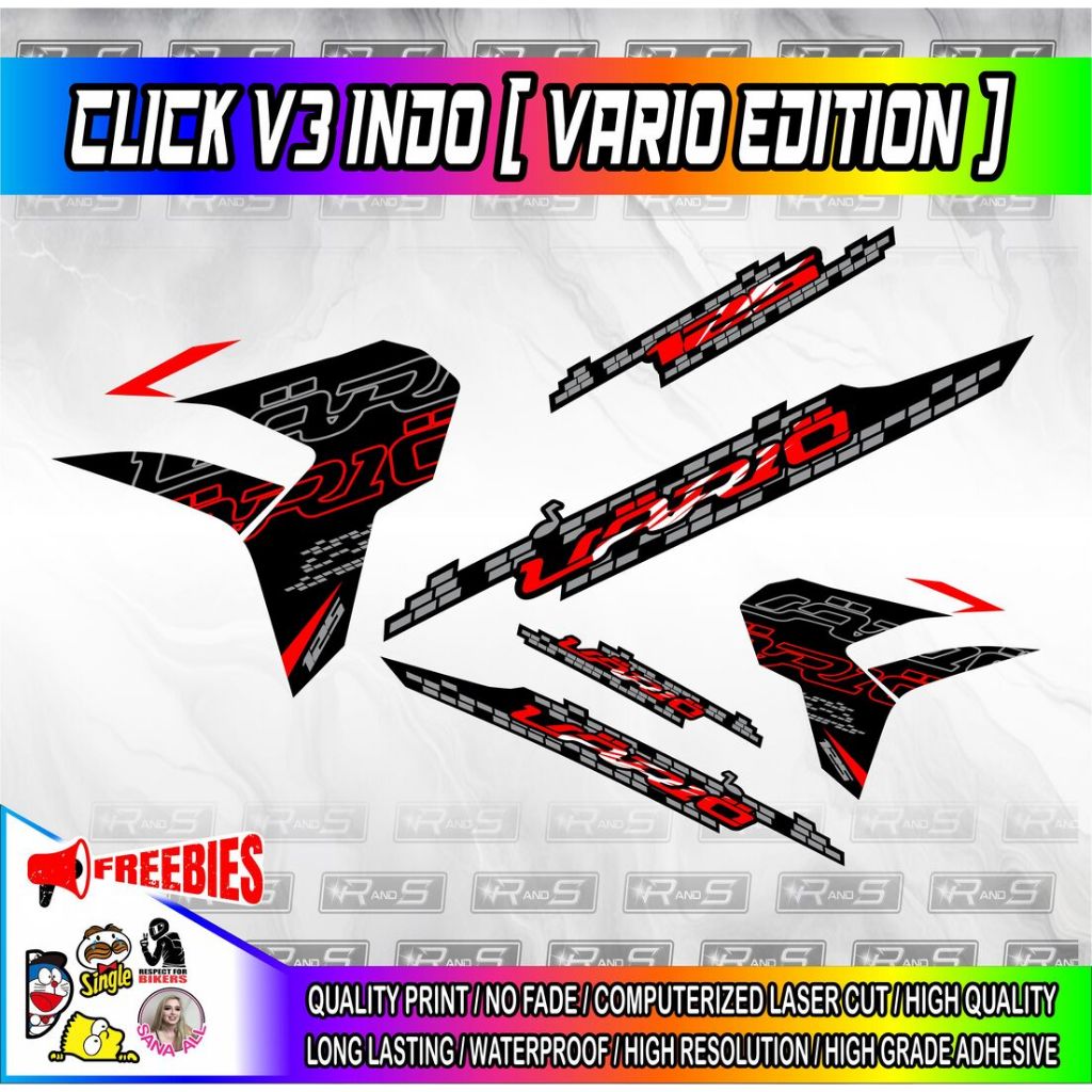 CLICK V3 NEW INDO DECALS MORE COLORS AVAILABLE (VARIO EDITION) | Shopee ...