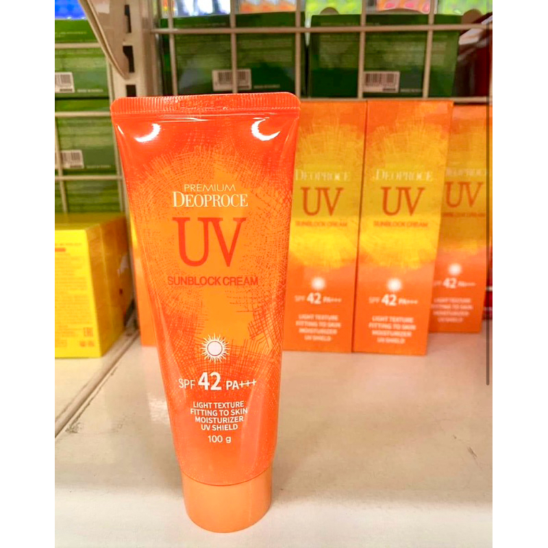 Deoproce Premium UV Sunblock Cream SPF42/Pa ++ 100g | Shopee Philippines