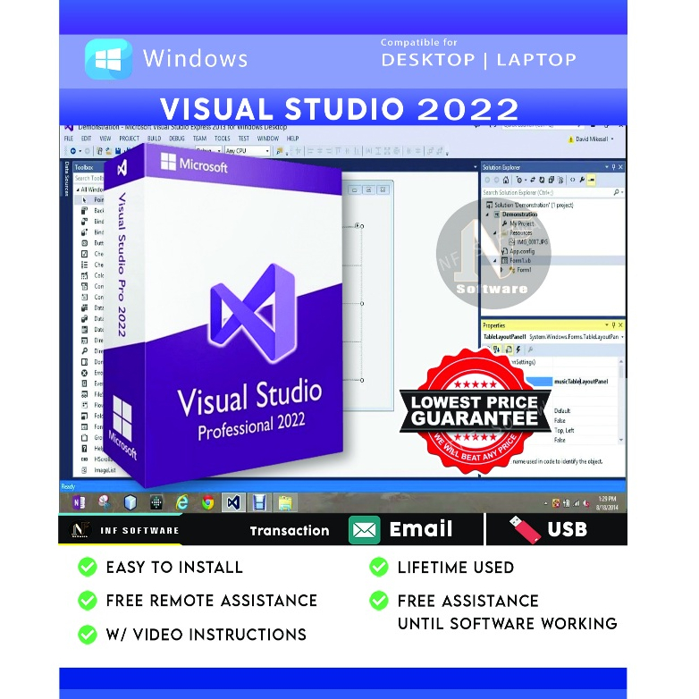 VISUAL STUDIO 2022 + LICENSE KEY LIFETIME USED FOR WINDOWS | Shopee ...