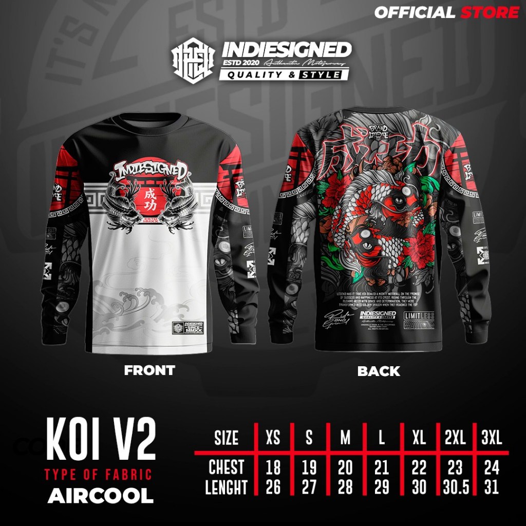 KOI v2 LONGSLEEVE (INDIESIGNED OFFICIAL) | Shopee Philippines