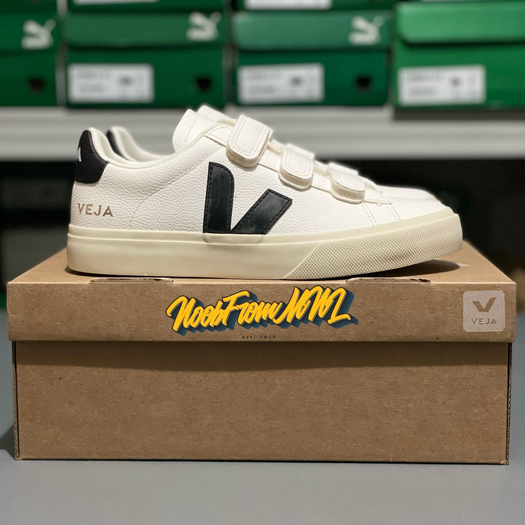 Authentic Veja Recife Chromefree Leather White Black | Shopee Philippines