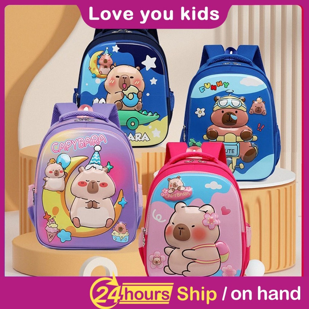 Capybara Bag School Bag For Kids Girl Bag Pack Bag For Kindergarten ...