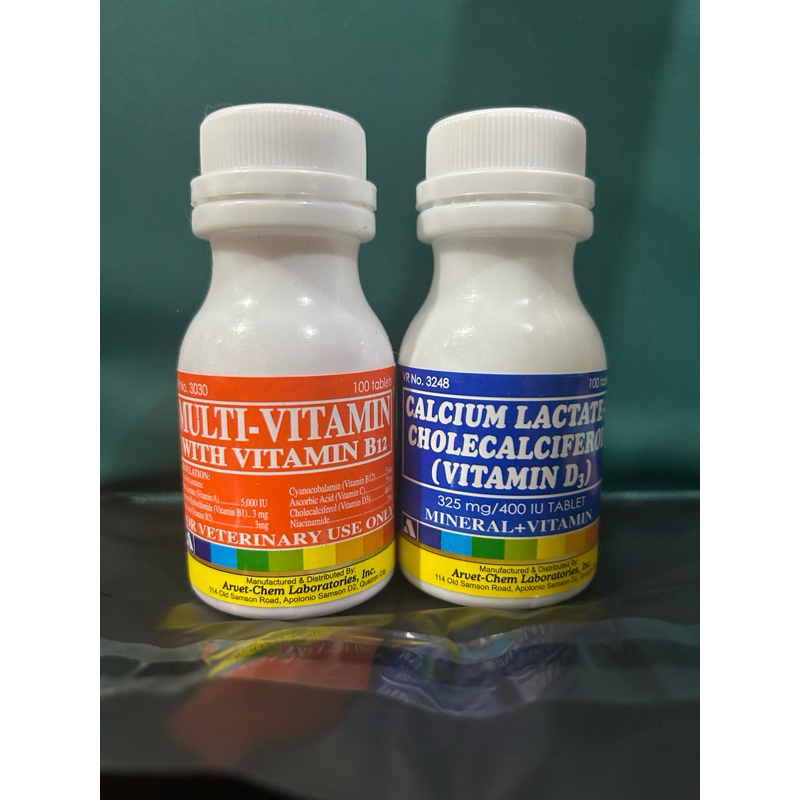 Multivitamins and Calcuim Lactate for Gamefowl & Racing Pigeons (set ...