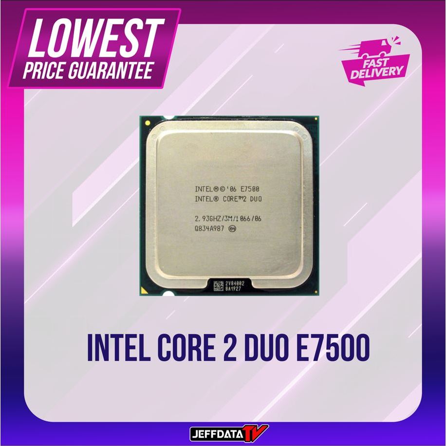 PROCIE PROCESSOR INTEL CORE 2 DUO E7500 SOCKET 775 | Shopee Philippines