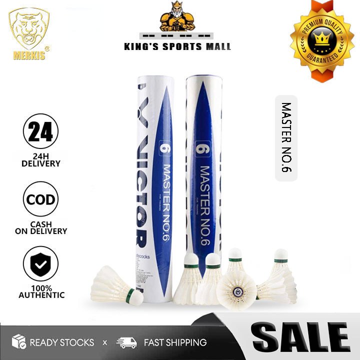 Victor Master NO.6 12 Pcs Badminton Shuttlecocks | Shopee Philippines