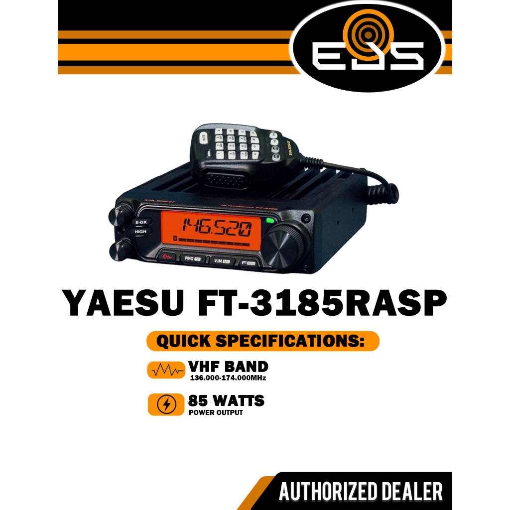 YAESU FT 3185 85W 144MHz FM Mobile Transceiver MADE IN JAPAN | Shopee Philippines